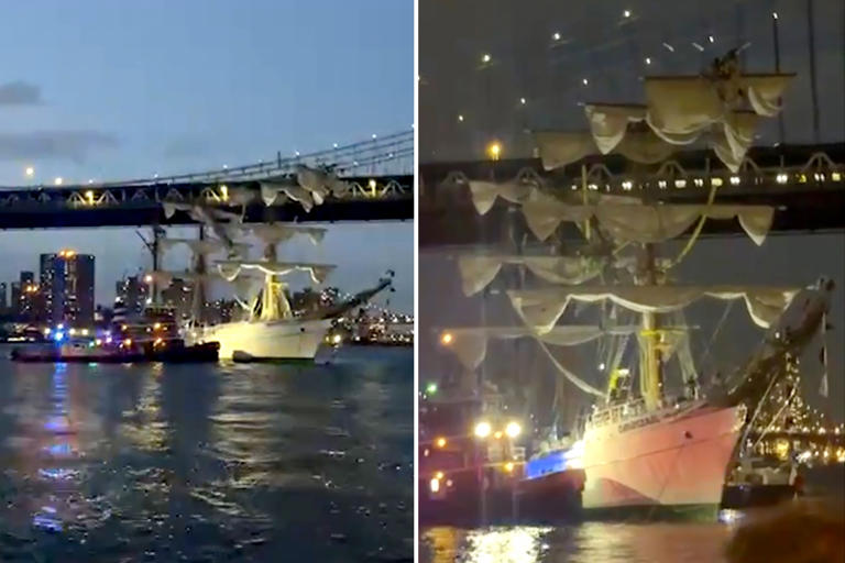 23 injured after Mexican navy tall ship slams into Brooklyn Bridge in ...