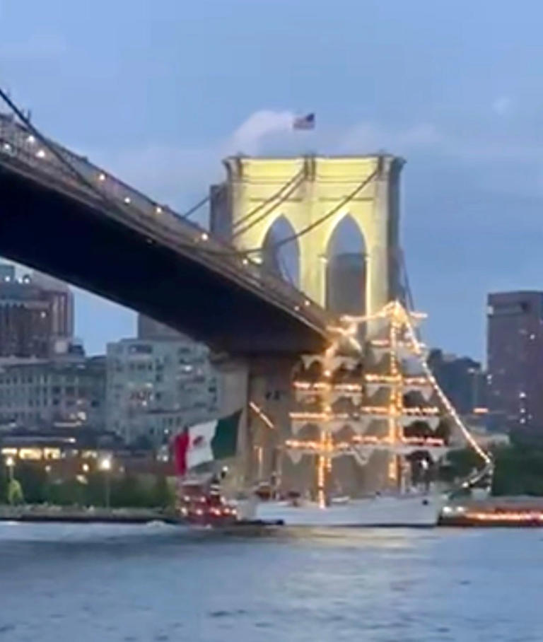 23 injured after Mexican navy tall ship slams into Brooklyn Bridge in ...