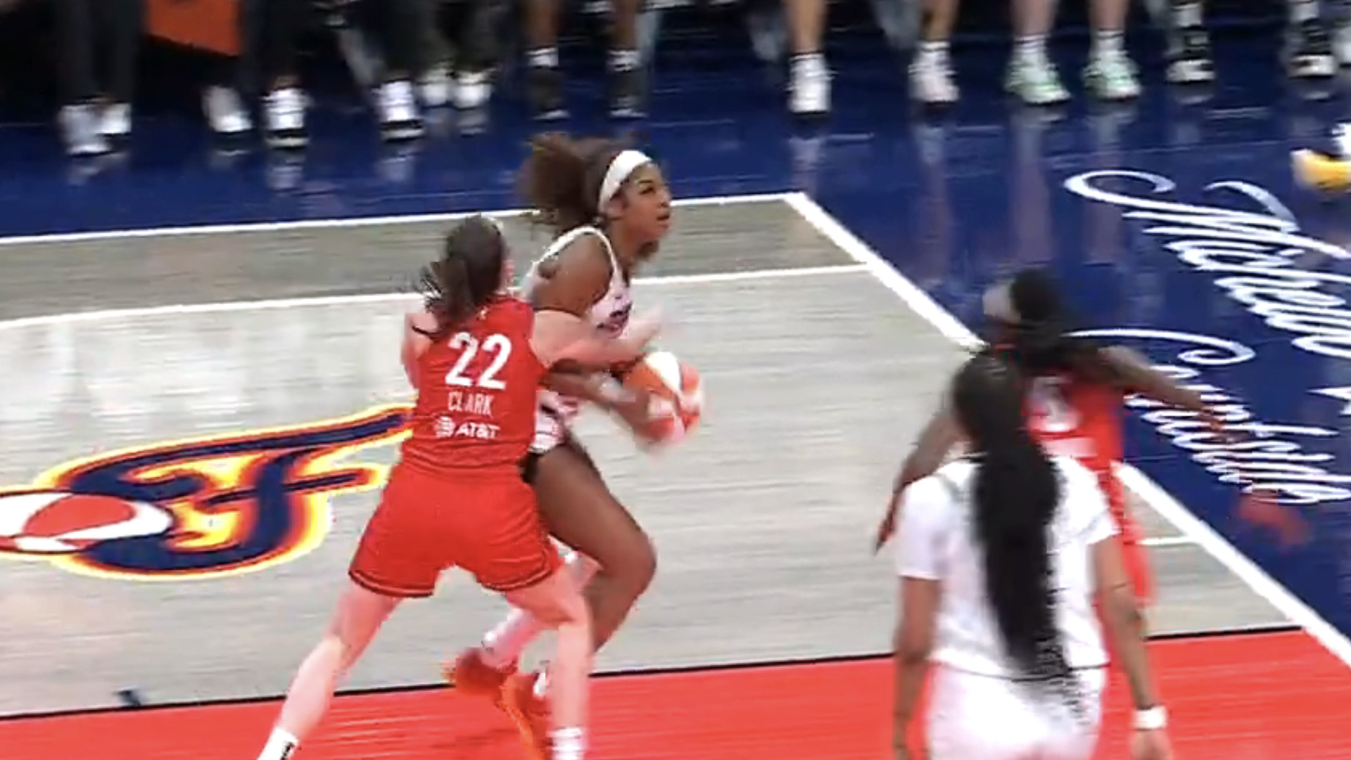 Caitlin Clark called for flagrant foul on Angel Reese in Fever-Sky, and ...