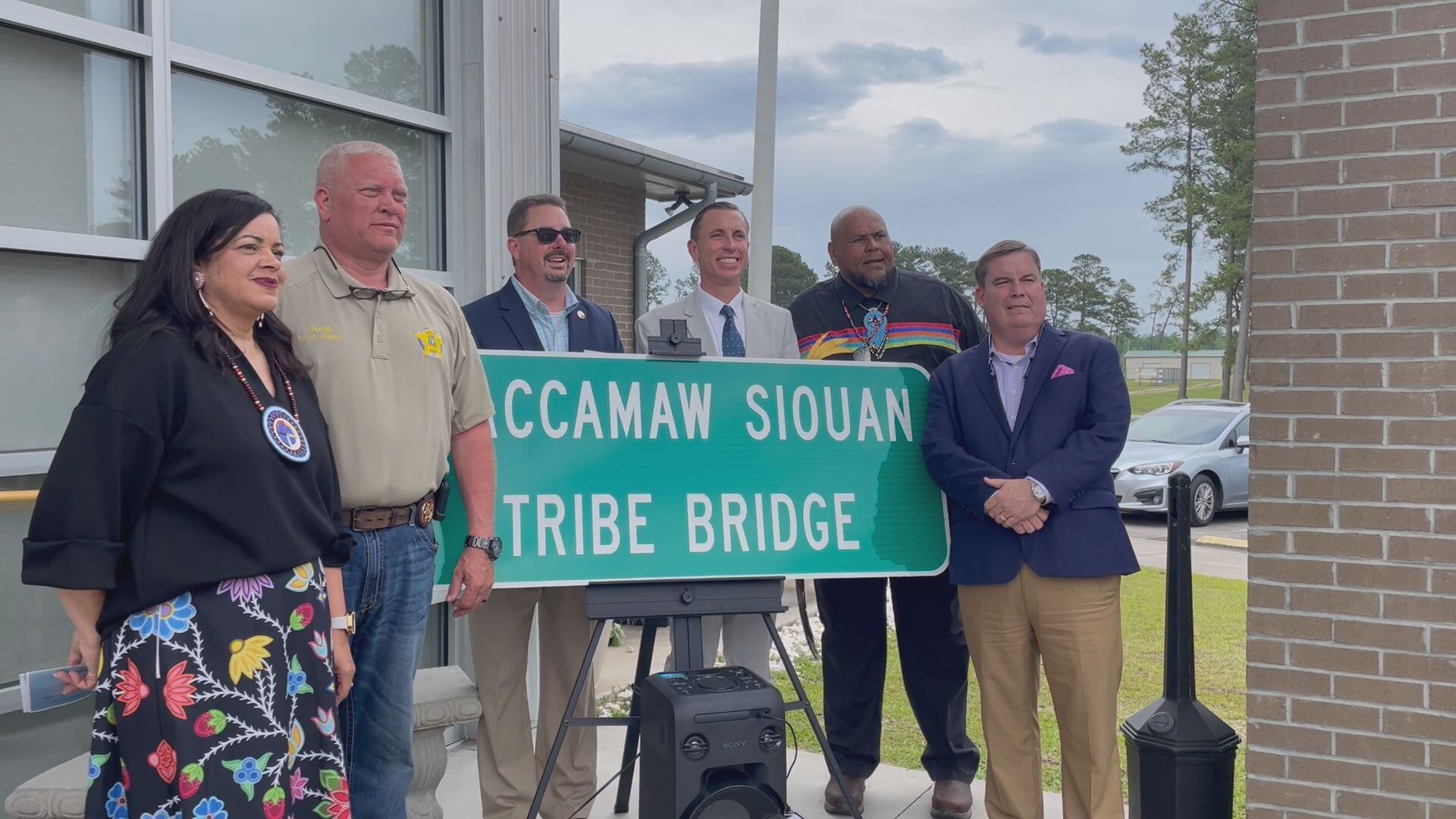 ‘Our Pride Renewed’: Waccamaw Siouan Tribe receives bridge dedication sign