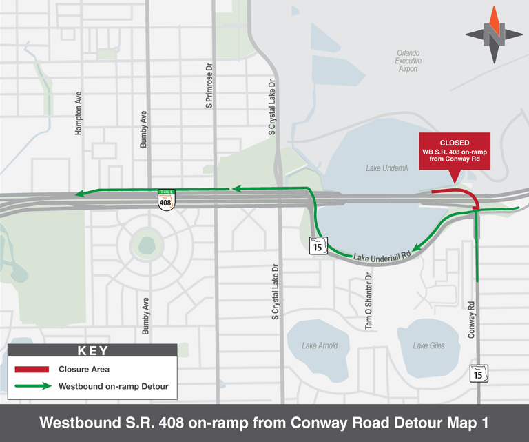 Traffic Advisory: Overnight closures set for State Road 408 ramps at ...