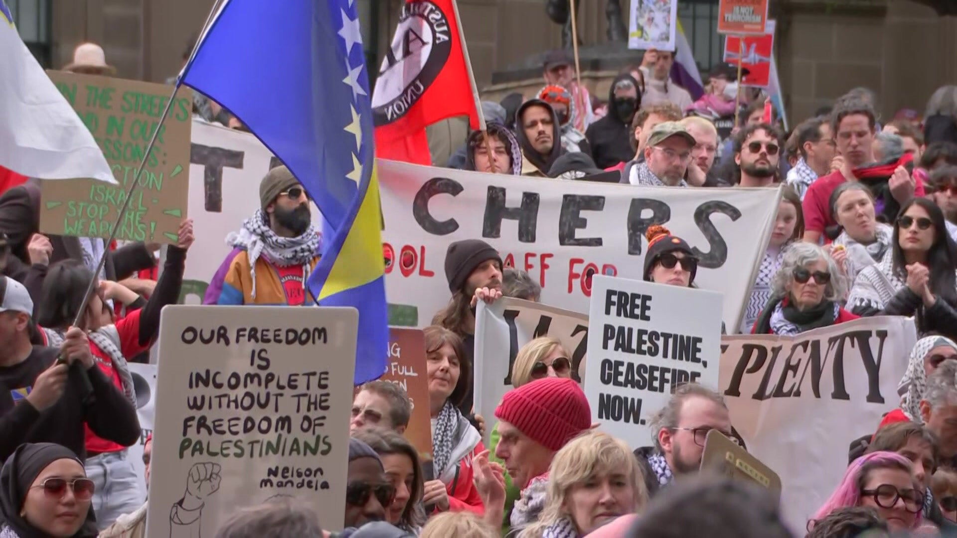 Thousands protest through the streets of Melbourne, Adelaide and ...