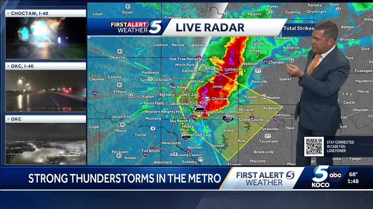UPDATES: Severe storms bring tornadoes, large hail across Oklahoma