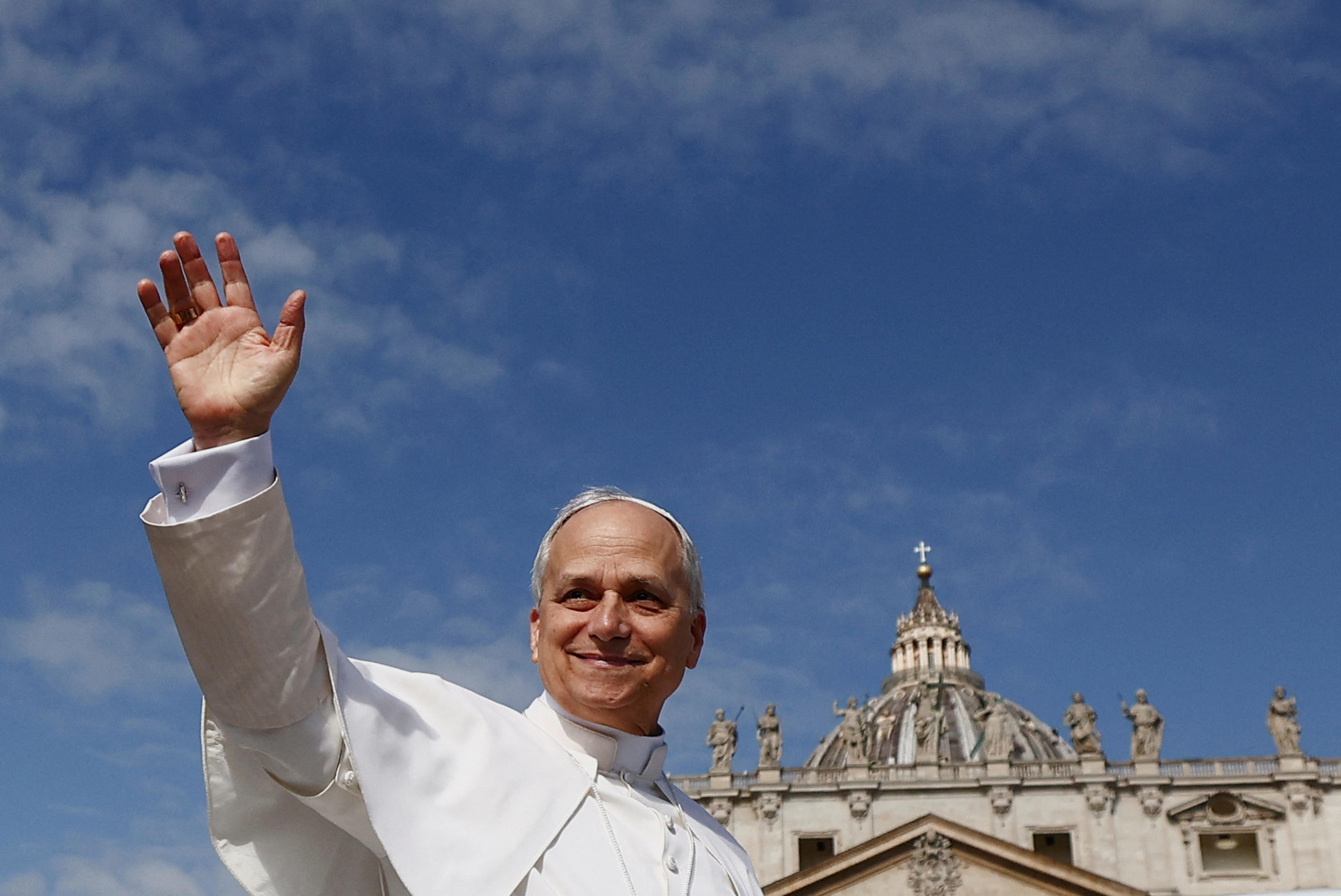 Watch Pope Leo XIV hug his Florida brother after inaugural Mass
