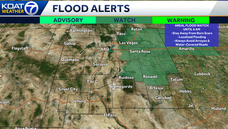 Severe Flood Watch until 6 a.m.