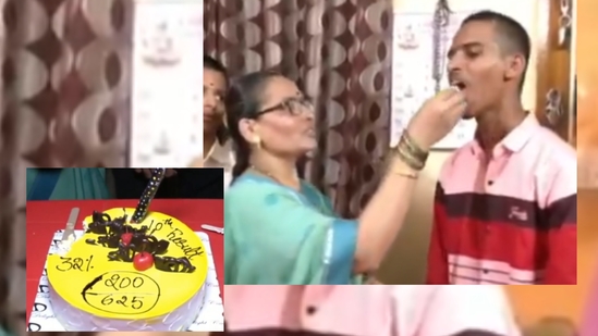 It's viral: Parents throw party, cut cake with 32% score for son who ...