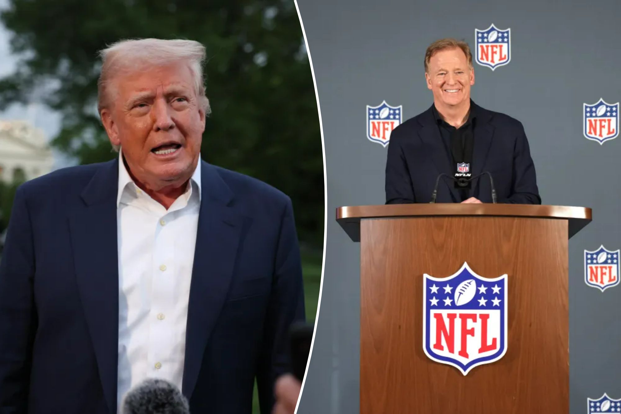 Donald Trump, Roger Goodell expected to announce Commanders as 2027 NFL ...