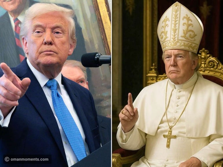 Trump Criticized for Posting AI Image of Himself as Pope