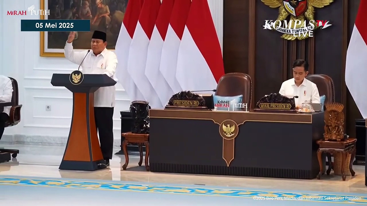[FULL] Pernyataan Prabowo di Sidang Kabinet Paripurna, Bicara Jokowi ...