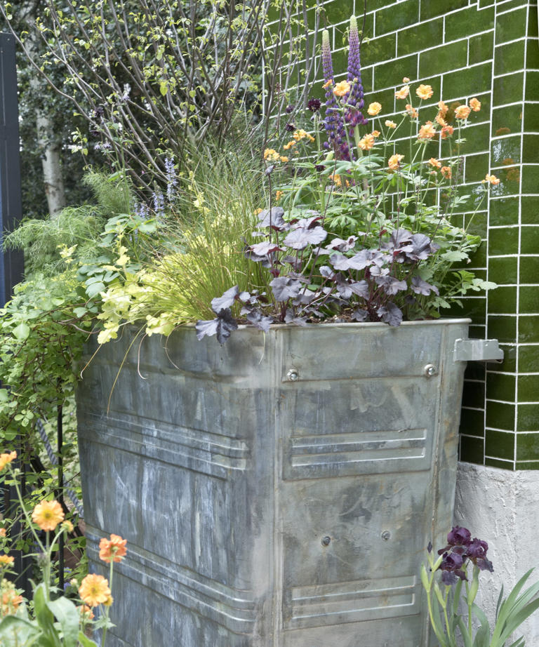 An easy way to fill the bottom of a large planter without spending on ...