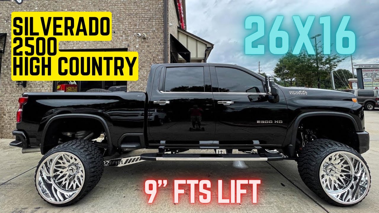 Extremely Wide Truck. 26x16 on Silverado 2500 High Country 9 inch FTS ...