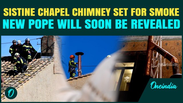 VIDEO: Sistine Chapel Chimney SET UP For May 7 Conclave | World Awaits ...