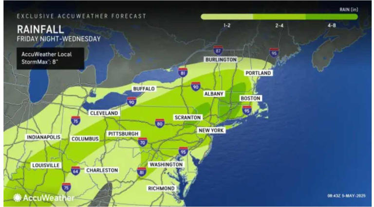 Here's How Much Rainfall To Expect From Stalling System Packed With ...