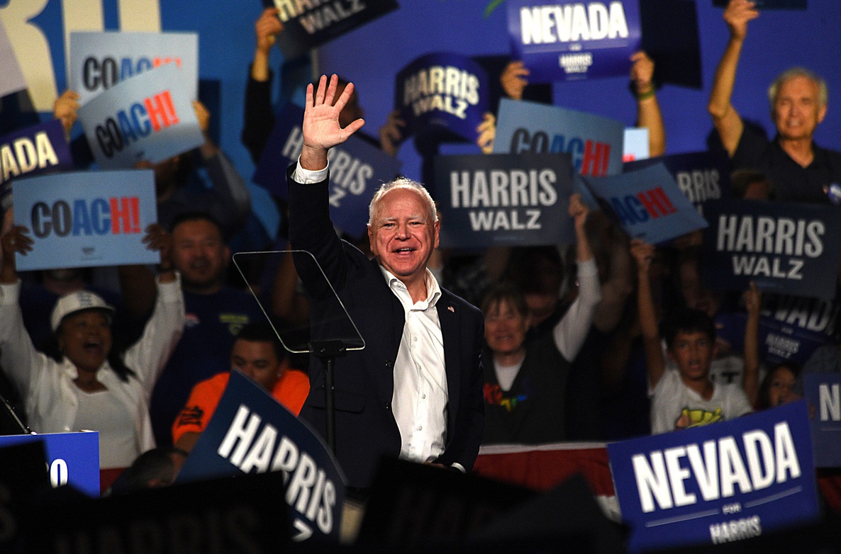 Crowd Boos Tim Walz During Anti-Trump Message