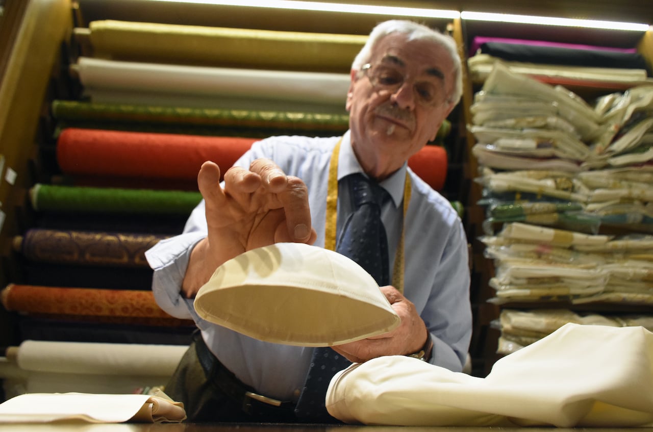 Ahead of conclave, this Italian tailor is making 3 different sizes of ...