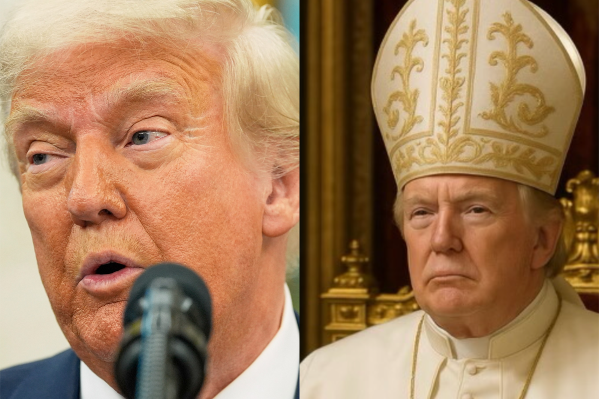 Trump passes the buck on image of him as the Pope and falsely claims ...