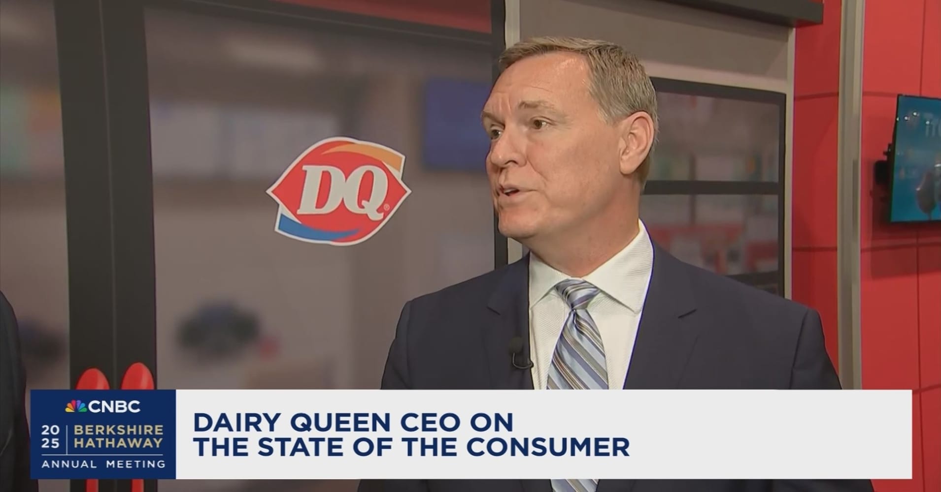 Dairy Queen CEO on the floor at the 2025 Berkshire Hathaway annual meeting