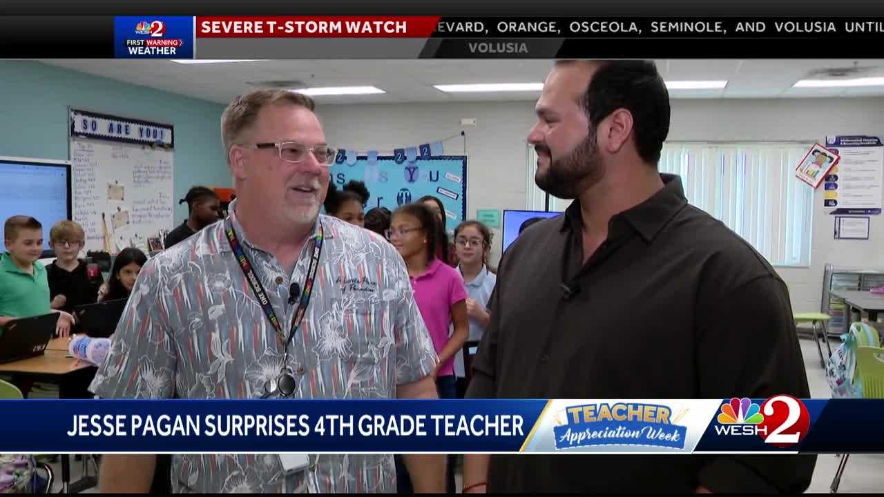 WESH 2 Anchor Jesse Pagan surprises former teacher for Teacher ...
