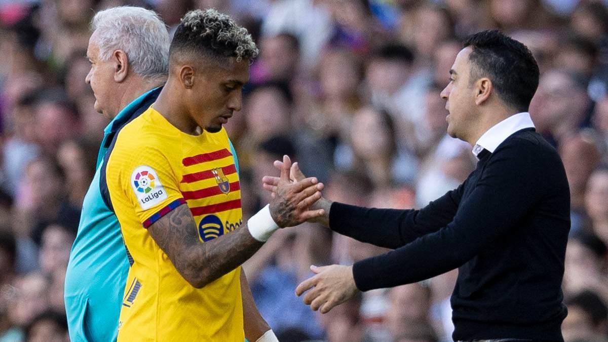 La tremenda rajada de Raphinha contra Xavi Hernández