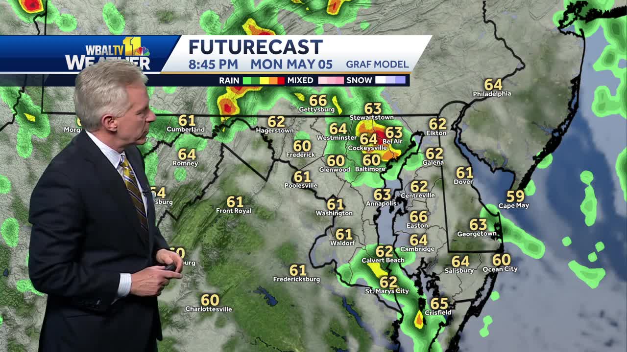 Maryland weather forecast: Tracking possible severe weather Monday night