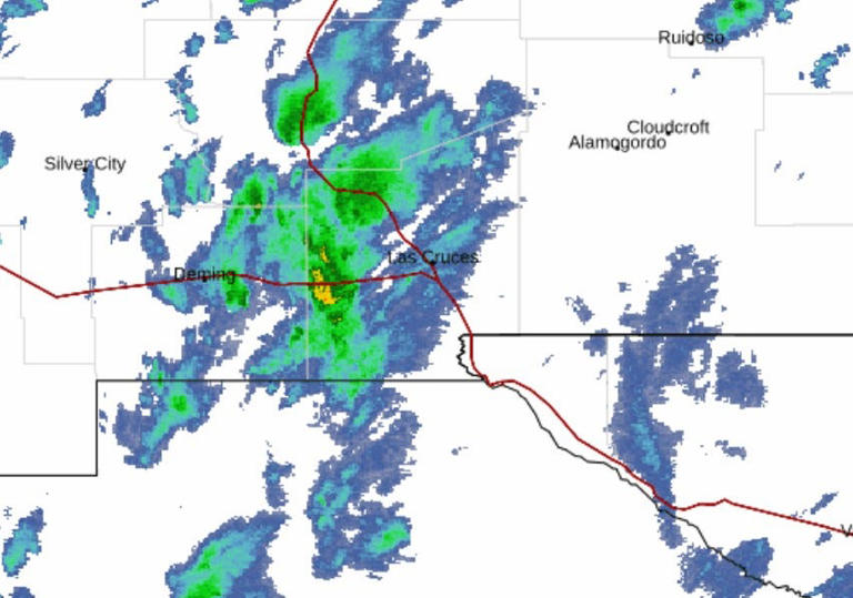 Live weather radar: Watch a storm move over Las Cruces today