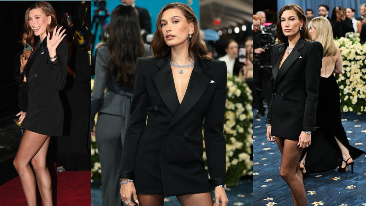 Hailey Bieber walks the 2025 Met Gala carpet without Justin Bieber in a ...