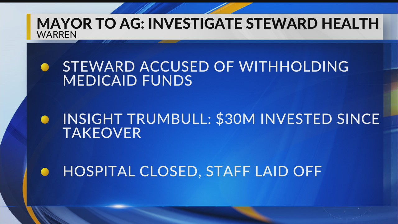Warren mayor asks for Medicaid investigation of Steward Health