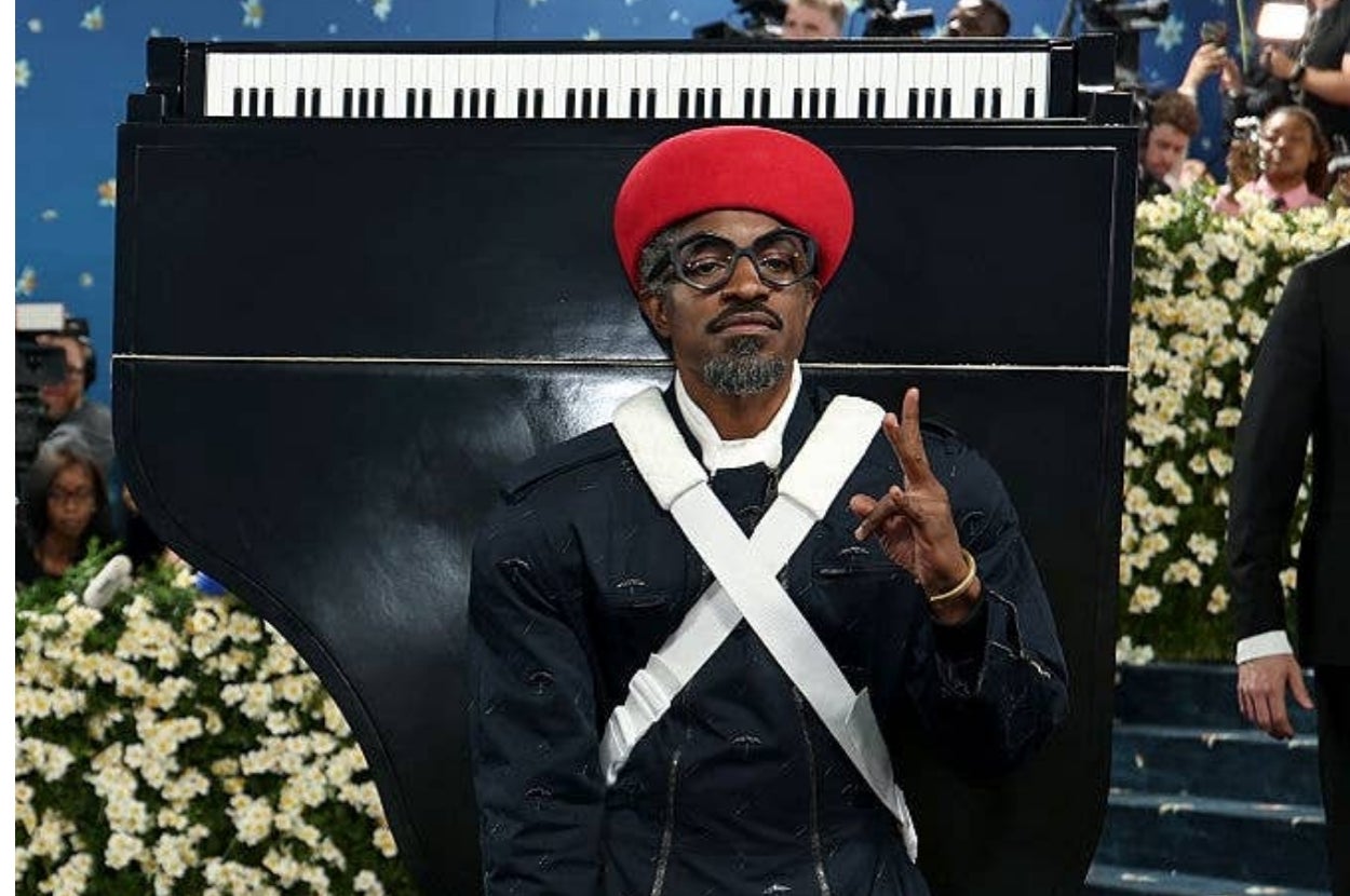 André 3000 Wore A Baby Grand Piano On His Back To The 2025 Met Gala ...