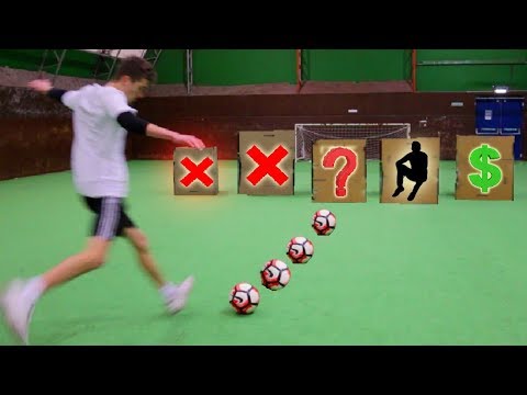 Kick the wrong box and you lose—soccer challenge
