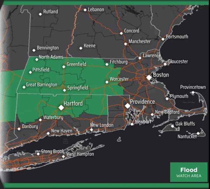 Flood watch issued for Worcester County with heavy rain on the way