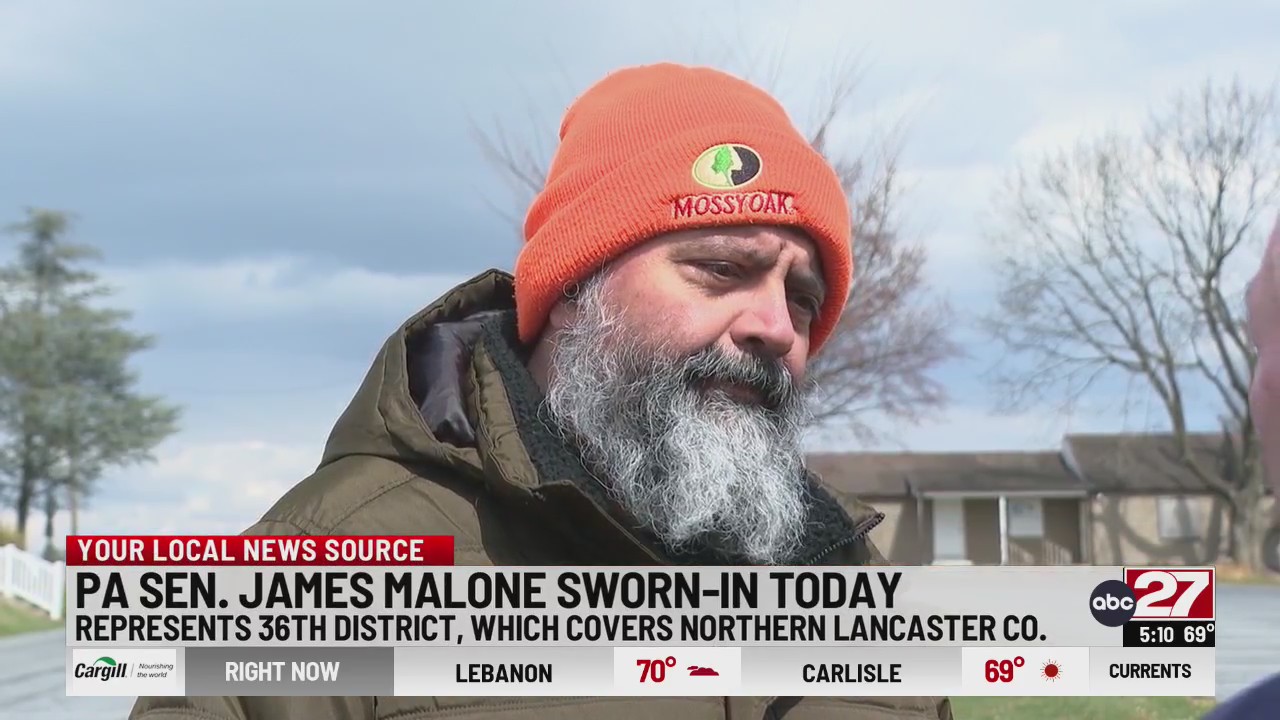 Pennsylvania State Senator James Malone sworn in after election upset