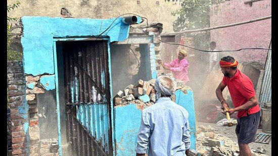 Ludhiana: Property of jailed drug peddler razed in Transport Nagar