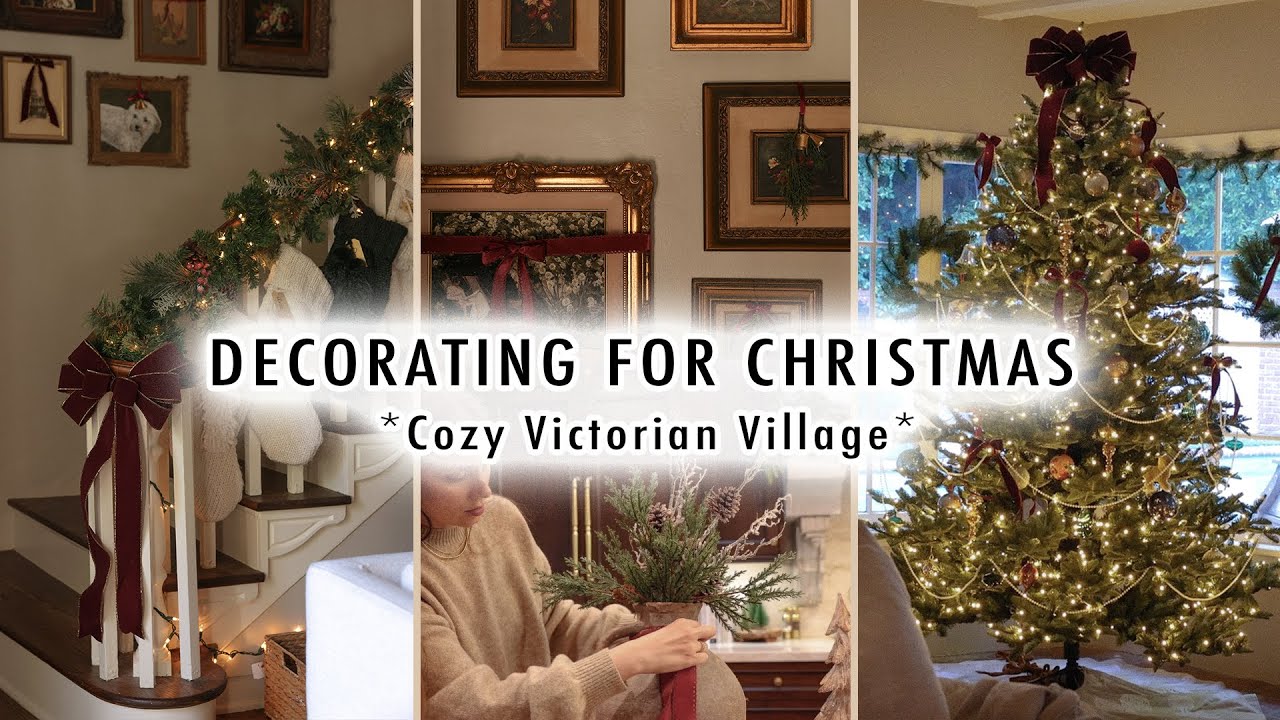 Christmas decor ideas for cozy Victorian village styling