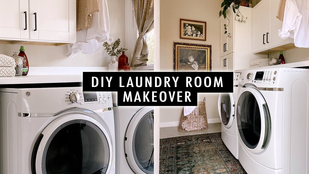 DIY laundry room makeover part 2 with budget-friendly tips