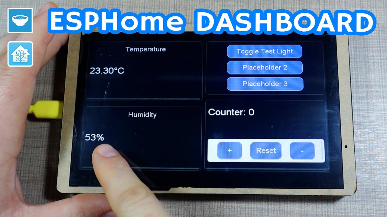 Custom Dashboards for ESPHome – CrowPanel 7 HMI Touchscreen Tutorial