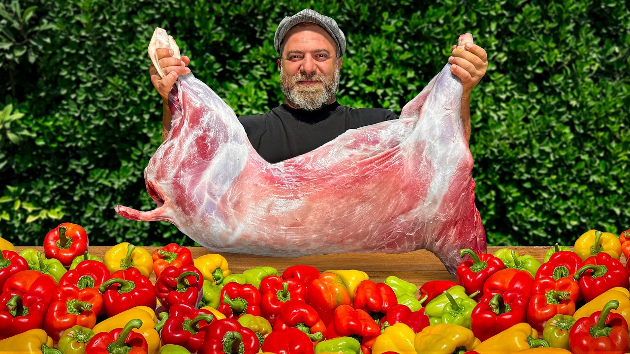 100 Meters of Lamb Intestine on the Spit - Turkish Kokoreç