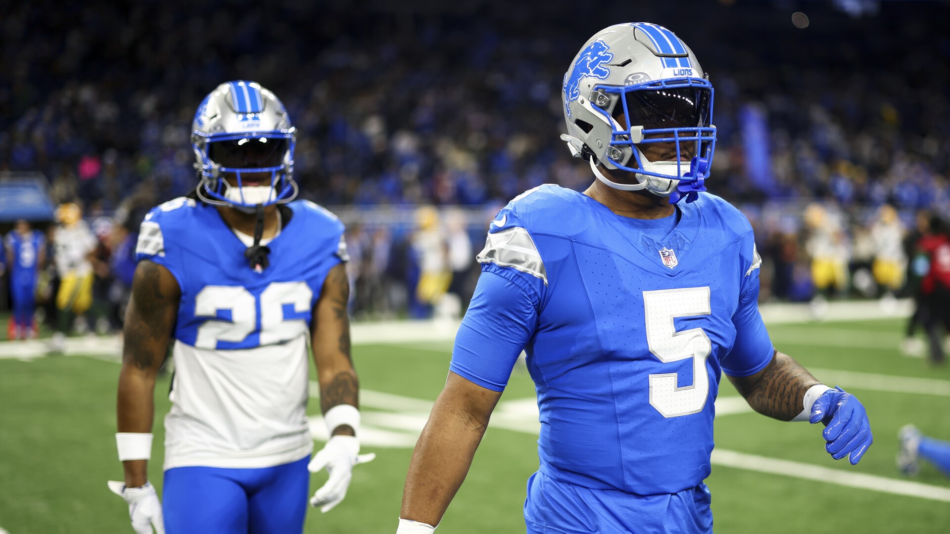 Jared Goff eager for Lions to have Jahmyr Gibbs, David Montgomery on ...