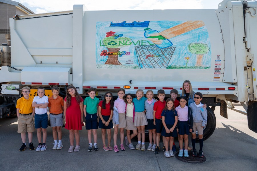 PHOTOS: Art from Longview elementary students decorates sanitation trucks
