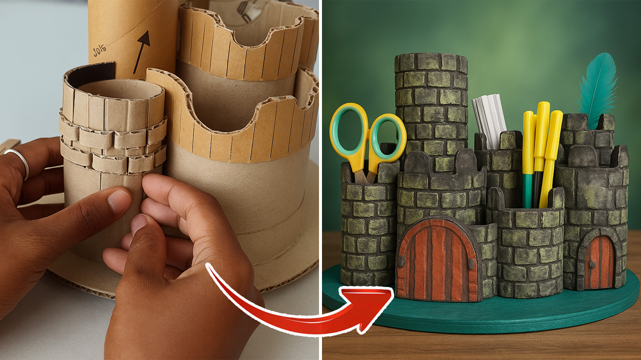 DIY Kartonnen Knutsel – Organizer Box van Karton & WC-Rollen 📦🧻