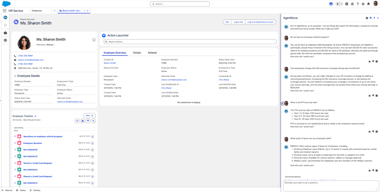 Salesforce Launches Agent-Powered HR Service