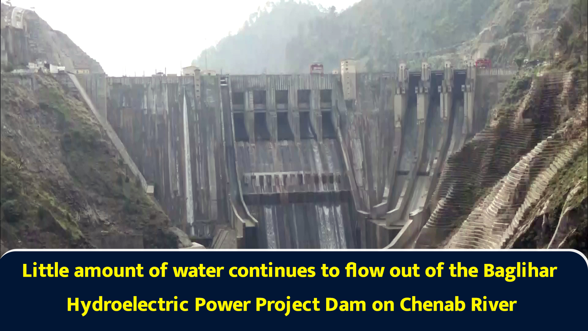 Little amount of water continues to flow out of the Baglihar ...