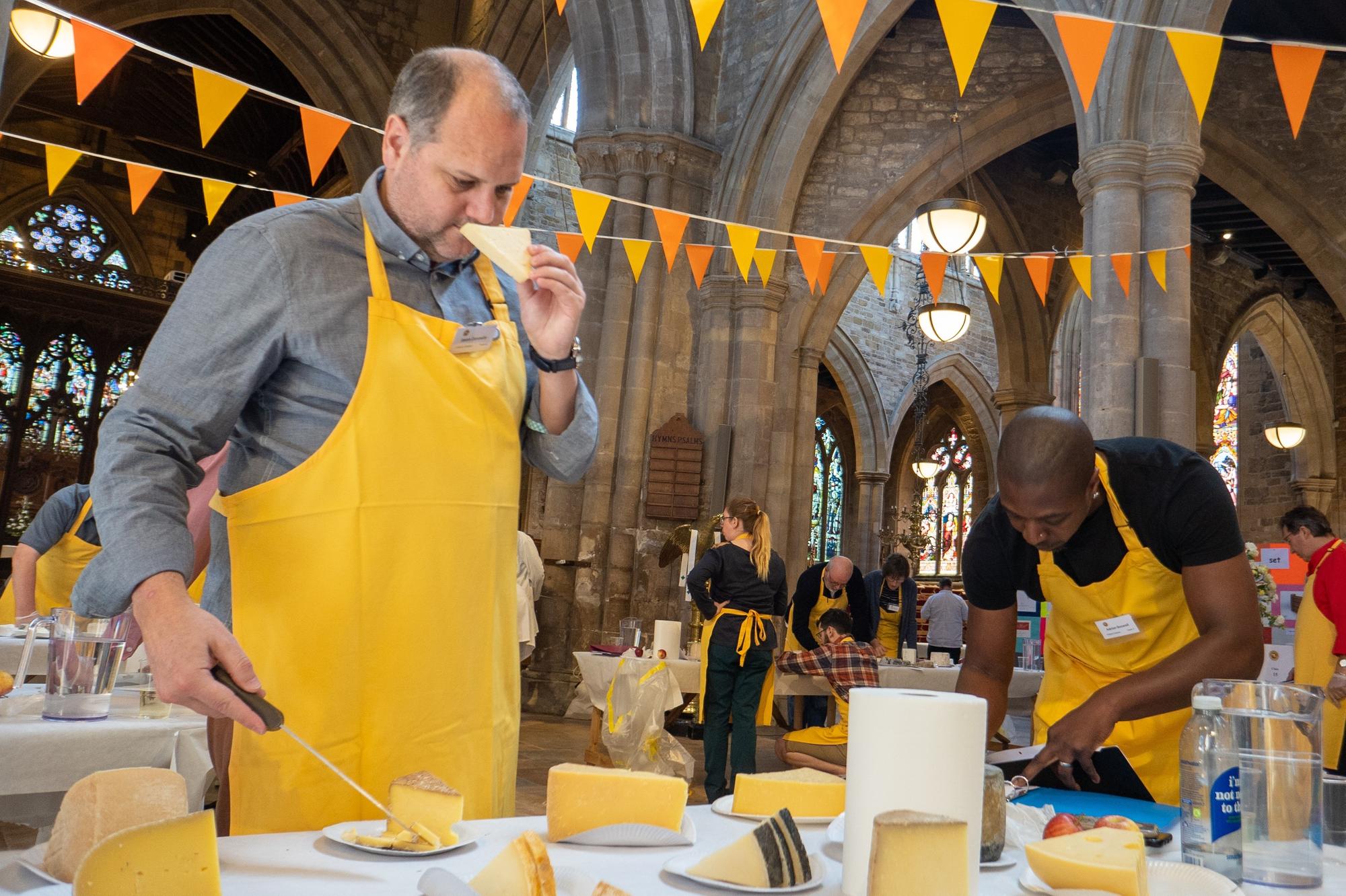 Judges prepare to sample the nation's best cheese