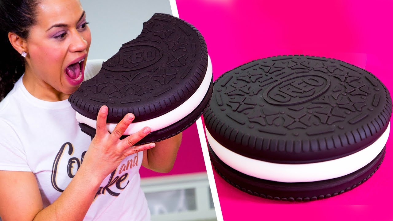 How To Make A GIANT OREO Out Of Chocolate CAKE & BUTTERCREAM