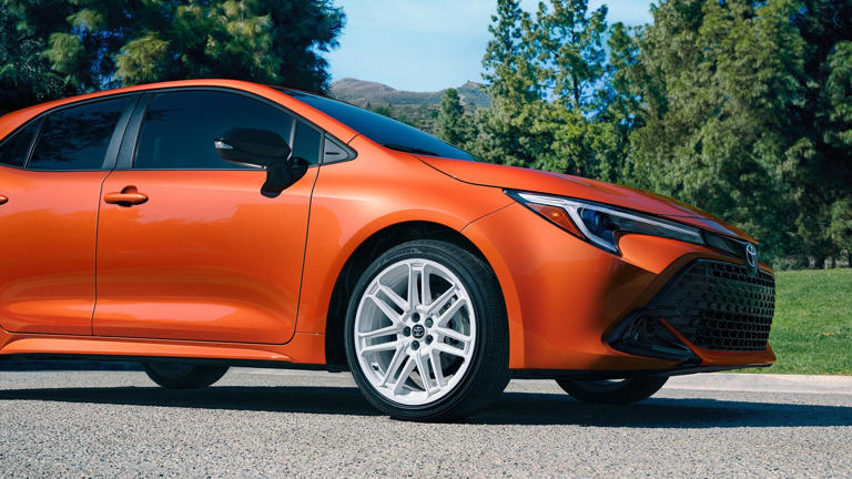 The 2026 Toyota Corolla Hatchback FX's White Wheels Are Rad as Hell