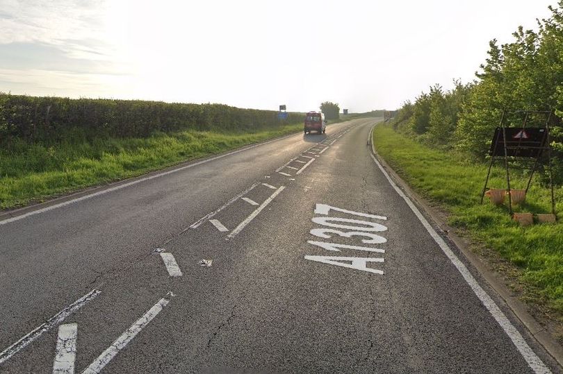 Air ambulance attends A1307 crash on Cambs road as motorcyclist ...