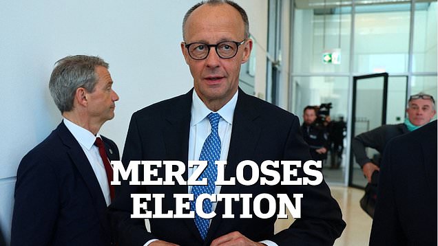 Moment Friedrich Merz loses election to be Chancellor of Germany