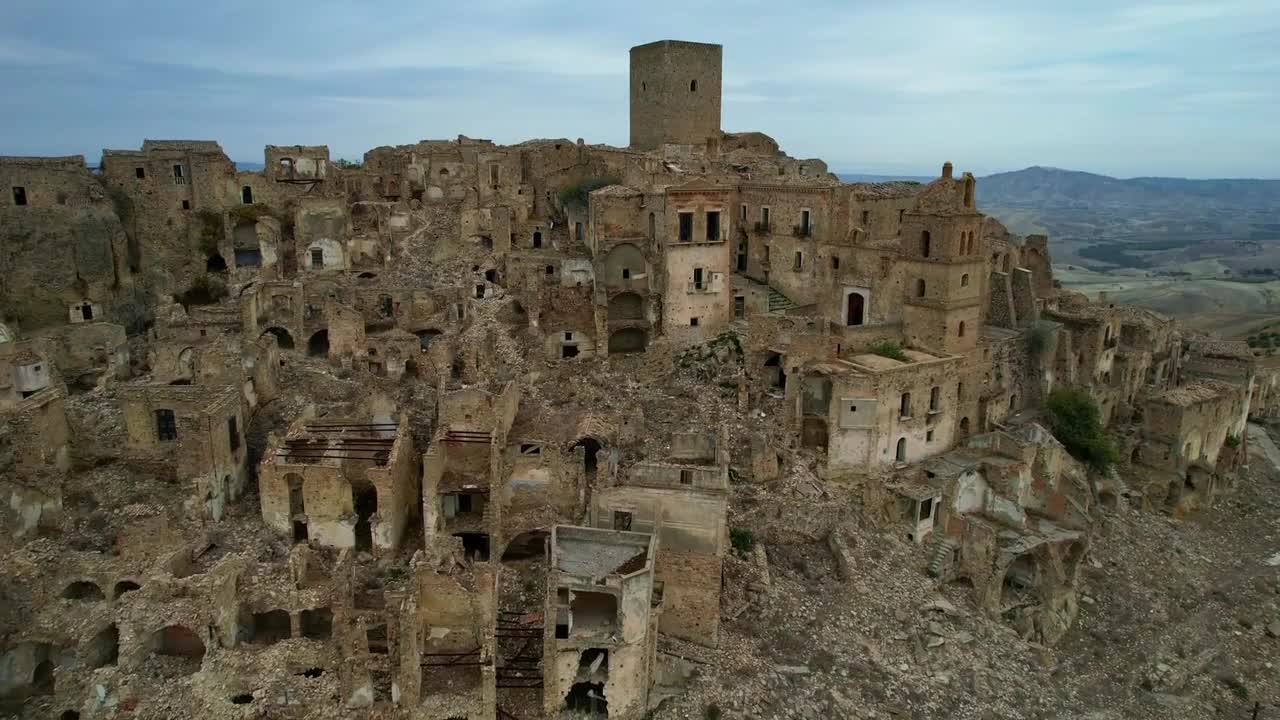 Soaring Above Italy's Ghost Town: Craco's Cinematic Ruins