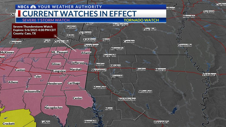 Severe Thunderstorm Watch in effect, flooding rains expected