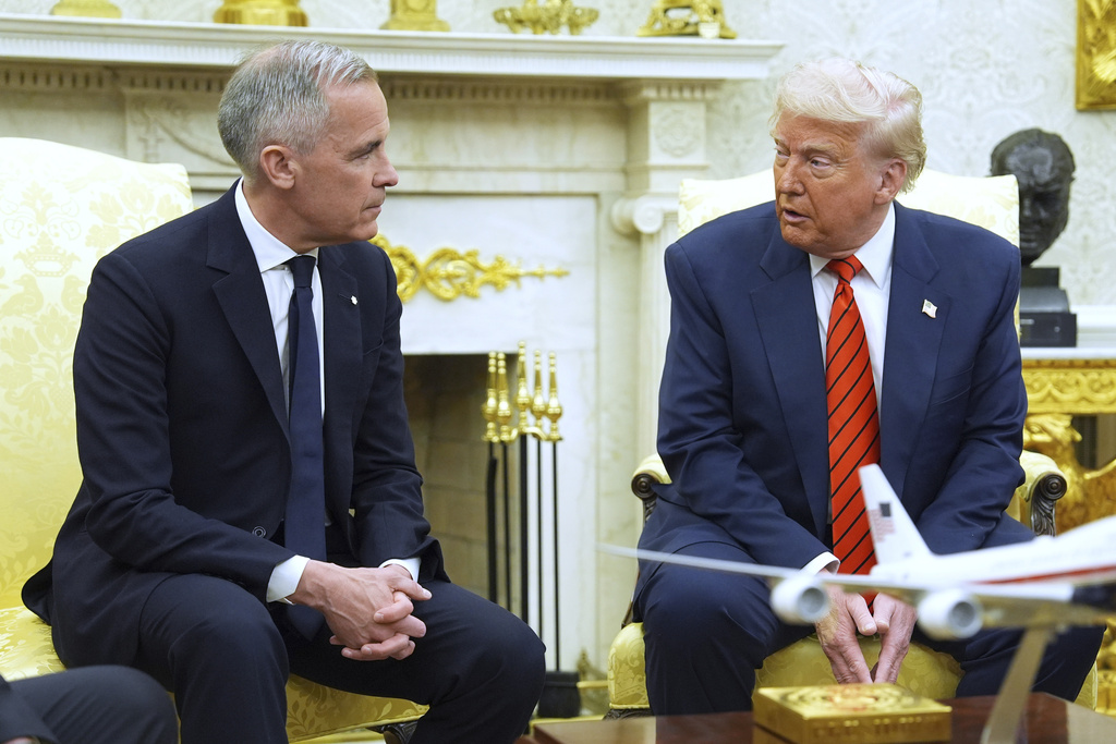 Trump says 'never say never' about US annexing Canada as Carney visits ...
