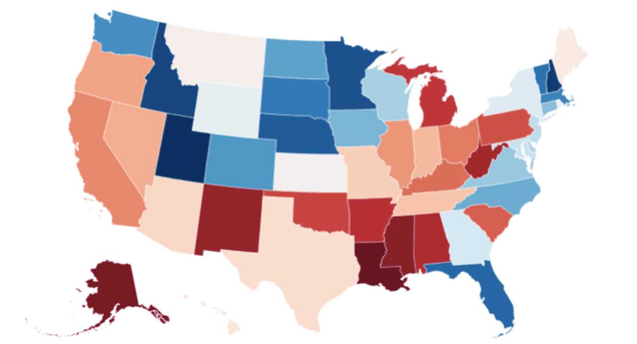 New Rankings Reveal List Of Best States To Live In